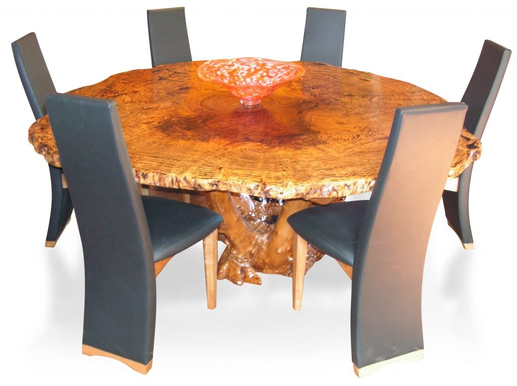 Rare Marri Burlwood Dining Table with Fremantle Chairs - Boranupgallery